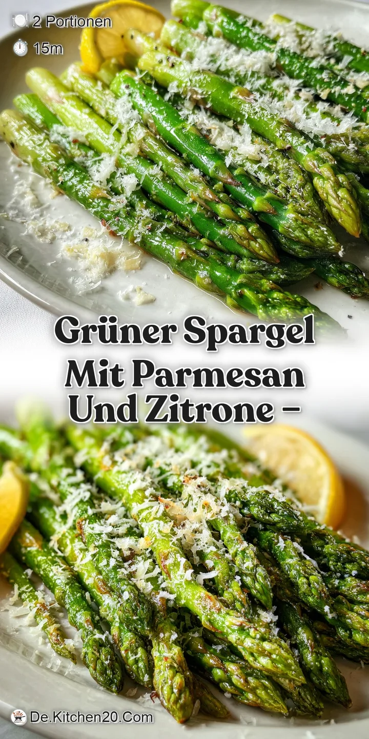 Grüner Spargel mit Parmesan und Zitrone: Pan-Seared in 15…